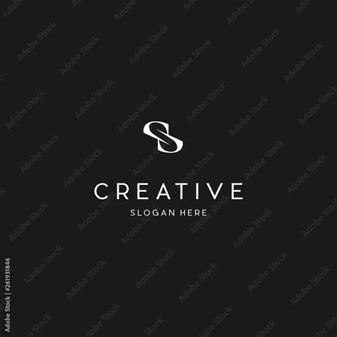 Unique Folding Letter S Simple Symbol Logo Vector Initial Letter S