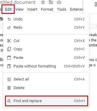 Google Docs How To Use Find And Replace Technipages