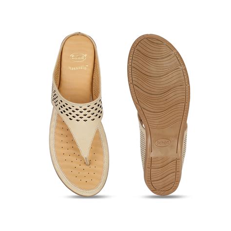 Buy Scholl Detail Pattern Beige Flats Online