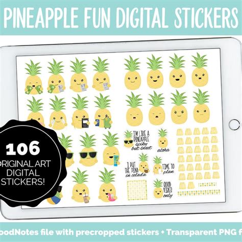 Pineapple Sticker Etsy