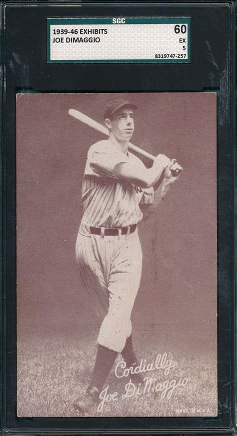 Lot Detail 1939 46 Exhibits Salutations Joe Dimiggio Sgc 60