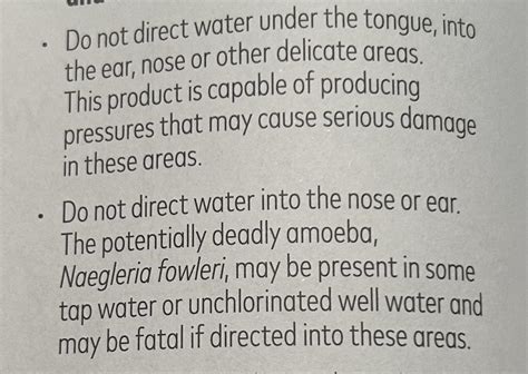 A Warning In The Instructions For My Waterpik Water Flosser R A Warning In The Instructions For My Waterpik Water Flosser R