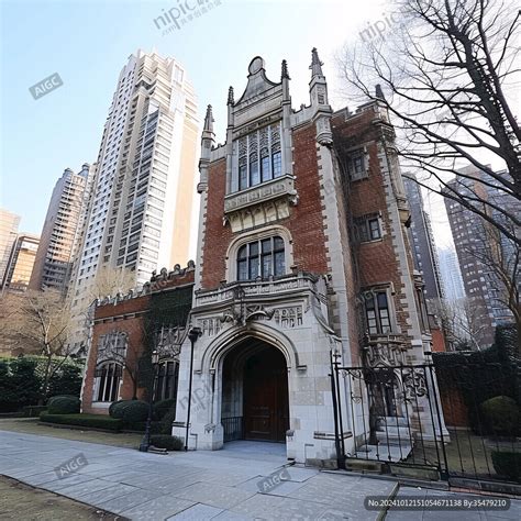 Ai创作图新艺术砖石混合建筑 近代西洋建筑大门 红砖西式建筑 贵族学校大门 清澄深川图书馆 提督府官邸 东京帝国大学 欧式砖建筑 欧式建筑入口