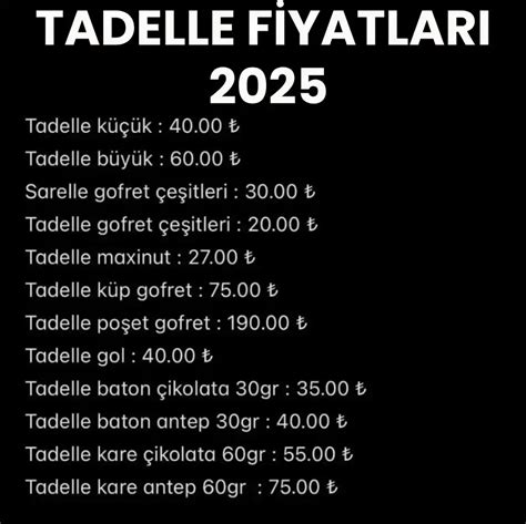Tadelle Fiyatları 2025 Güncel Tadelle Çikolata Fiyatı Karekod Blog