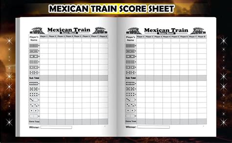 Mexican Train Score Sheets Large Print Score Pads 85 X 11 100