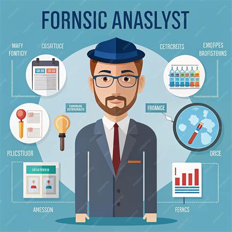 Premium Photo Forensic Analyst Vector Character Illustration In Flat