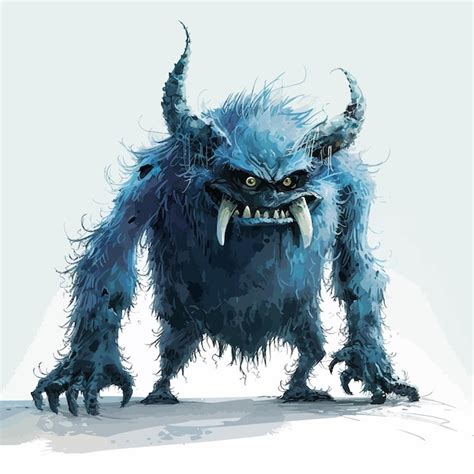 Premium Vector Bluemonstervectorillustration