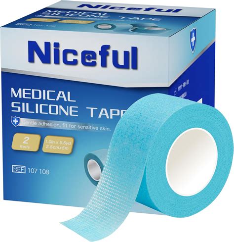 Niceful 2 Rolls Silicone Medical Tape For Wound Care
