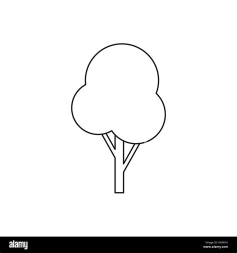 Autumn Tree Icon Outline Style Stock Vector Image Art Alamy