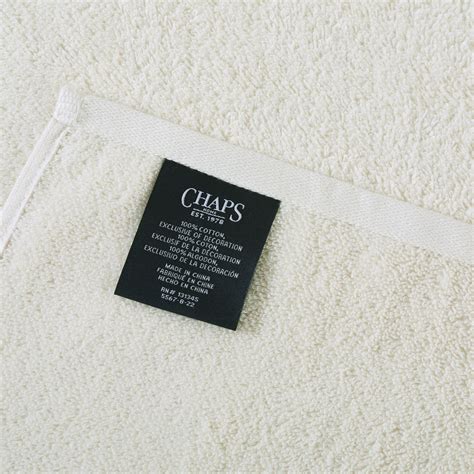 Chaps Bath Towels 6 Piece Sets For Bathroom Ring Spun Cotton Towel Set Ivory