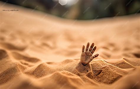 Premium Photo Hand Sinking In Quicksand Trying To Get Out Tips To