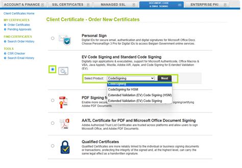 How To Order A New Standard Code Signing Certificate