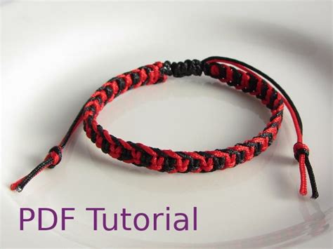 Pdf Tutorial Fishbone Knot Macrame Bracelet Pattern Instant Etsy