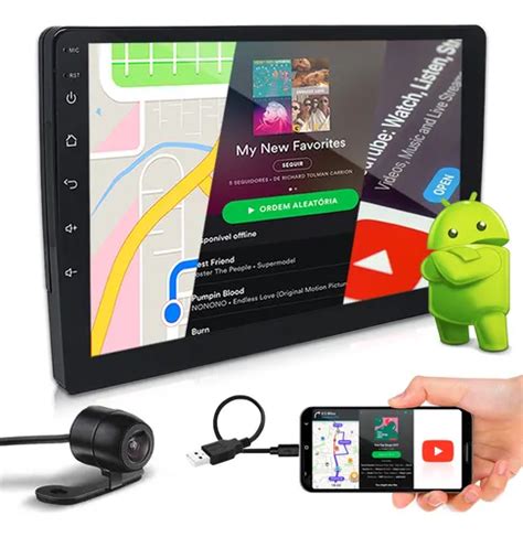 Kit Multimídia 9 Polegadas Android Câmera Ré De Ré Del Rei Parcelamento Sem Juros