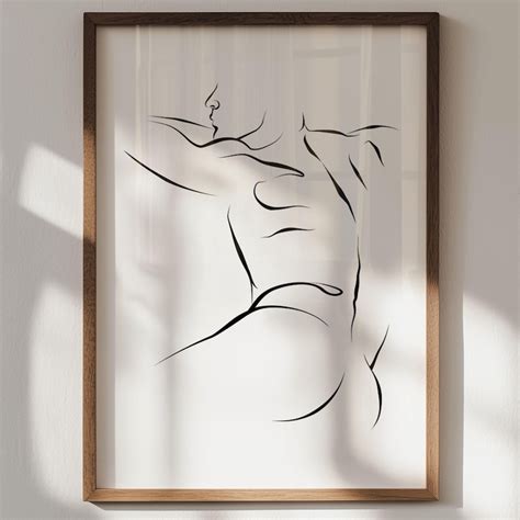 Male Nude Sketch Etsy
