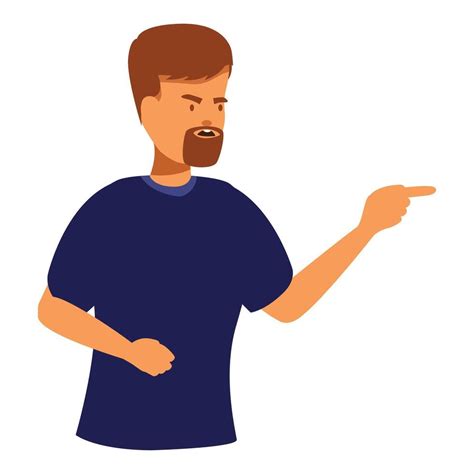 Angry Man Pointing Finger Blaming Accusing Someone 49522562 Vector Art