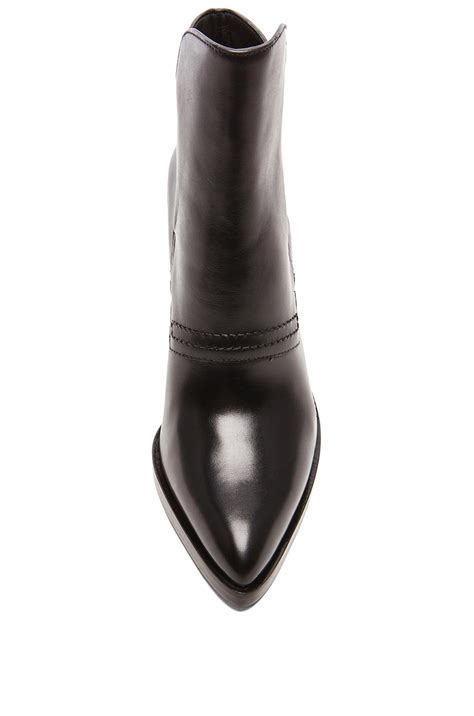 Alexander Wang Clarice Leather Ankle Booties In Black Fwrd