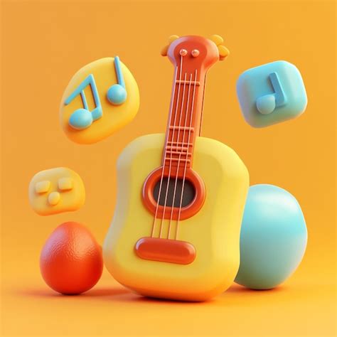 3d Class Icon Learning Music And Instruments Illustration Logo