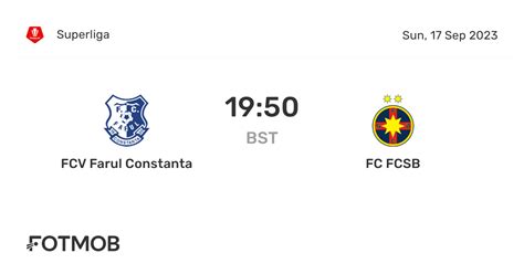 Fcv Farul Constanta Vs Fc Fcsb Live Score Predicted Lineups And H2h Stats