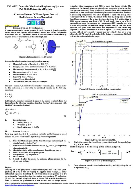 pdf dc motor speed control