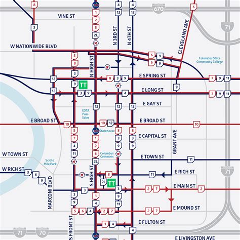 Columbus Ohio Bus Routes Map