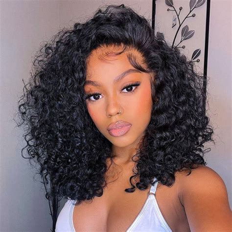 Glueless Short Afro Curly Bob Wig 13 4 4 4 Brazilian Curly Hair Bob