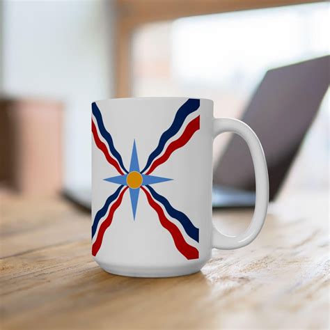 Assyrian Flag Assyrian Pride Ceramic T Mug 15oz Etsy