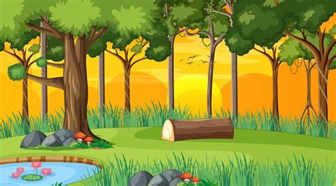 Forest Landscape Clipart Vectors And Illustrations For Free Download