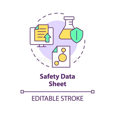 Safety Data Sheet Multi Color Concept Icon Stock Vector Illustration