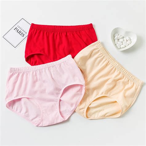 Ab内裤女纯棉高腰平角裤女士中老年短裤宽松大码全棉妈妈裤l612虎窝淘