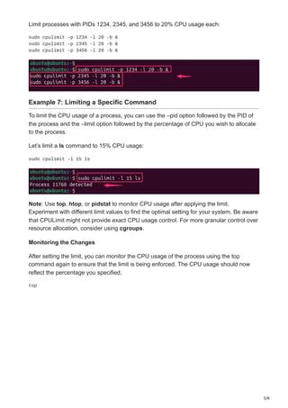 How To Limit CPU Usage Of A Process In Linux With CPULimit With Examples Pdf