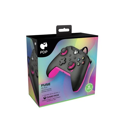 Comando Pdp Wired Fuse Black Xbox Series X Pressstart Pt