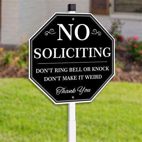 Uflashmi No Soliciting Yard Sign No Soliciting Sign For