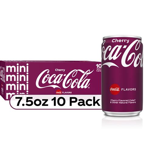 Coca Cola Cherry Mini Soda Pop Soft Drink 7 5 Fl Oz 10 Pack Cans