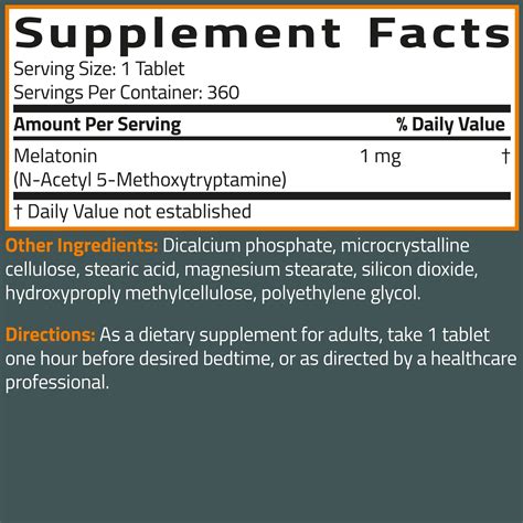 Lower Dose Melatonin 1mg 360 Tablets Bronson Vitamins Quality