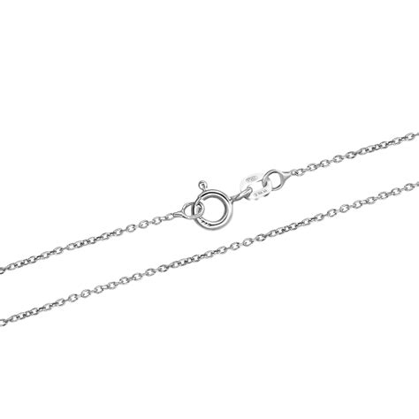 Everyday Classic Sterling Silver 075mm Cable Chain 18 Inch Necklace