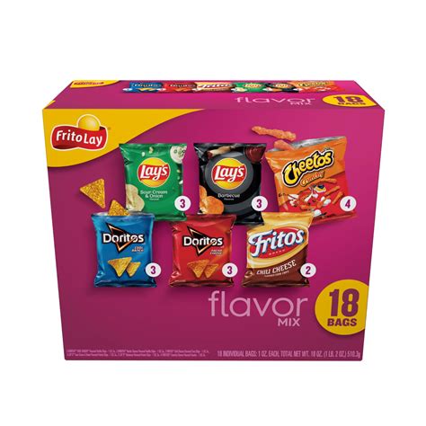 Frito Lay Snacks Flavor Mix Chips Variety Pack Doritos Lays Chetos