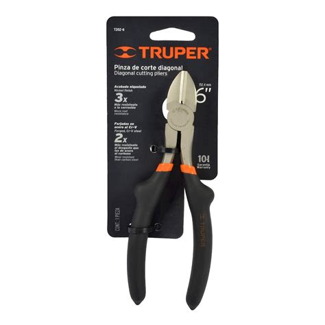 Pinzas De Corte Diagonal 6 Pulgadas Acero Truper The Home Depot
