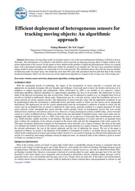 pdf algorithmic approach sensor tracking dokumen tips