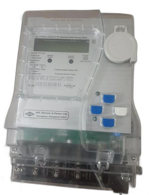 Plastic Rectangular Three Phase Static Energy Meter At Rs 5000 In Jalkot