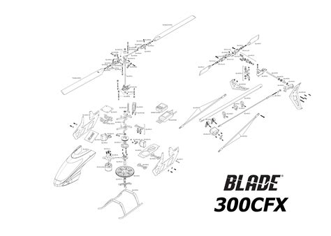 Exploded View Blade 300 Cfx Chassis Astra