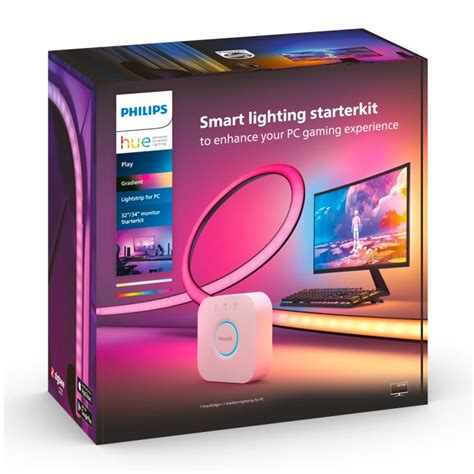 Philips Hue Play Gradient Pc Lightstrip 32 To 34 Starter Kit Smart Light Bulb Ldlc