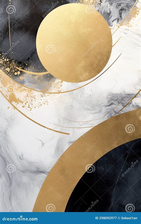 Luxurious Texture With Golden Patterns And Strass On A Black Background