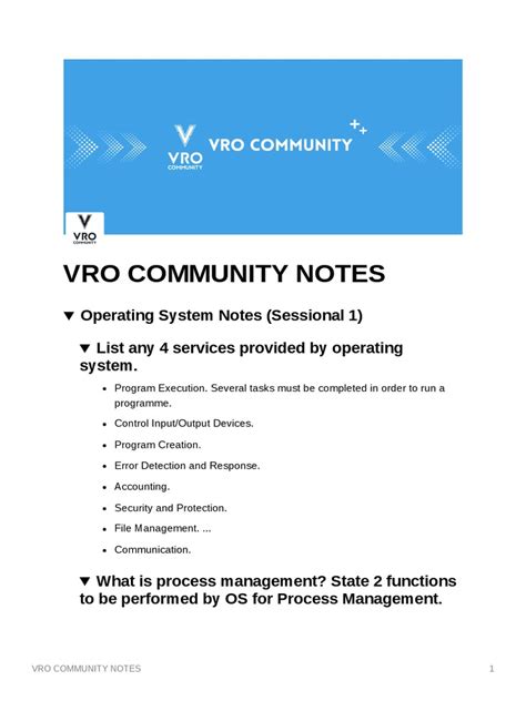 Osy Notes Pdf Process Computing Thread Computing