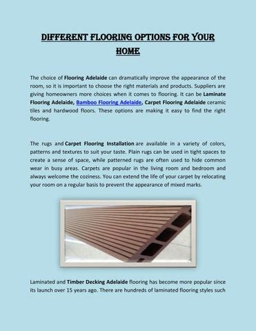 Different Flooring Options For Your Home By Floorndecor Issuu