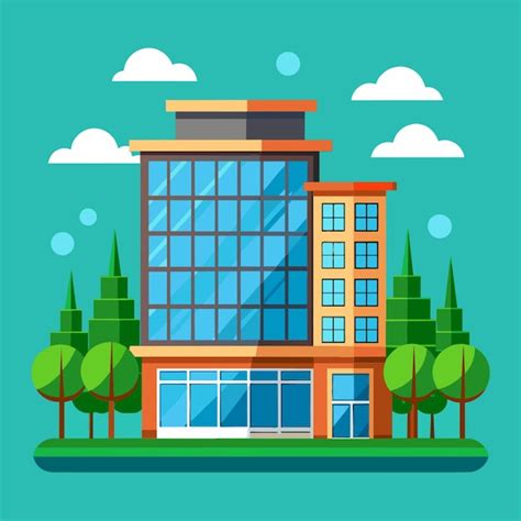 Caricatura De Edificio De Oficinas