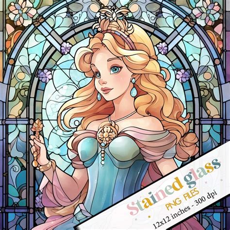 Princess Stained Glass Pattern Etsy