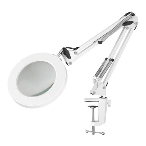 Lámpara Led Con Lupa Steren Brazo Articulado 5x 3 Tonalidades De Luz