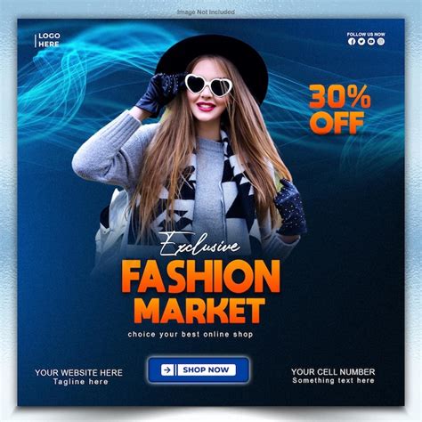 Fashion Model Poster Design Template Premium Ai Generated Psd