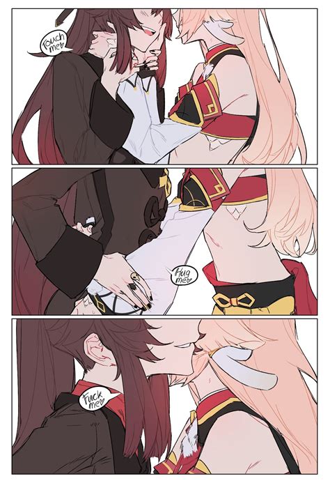 Hu Tao And Yanfei Genshin Impact Drawn By 1nuyaki Danbooru